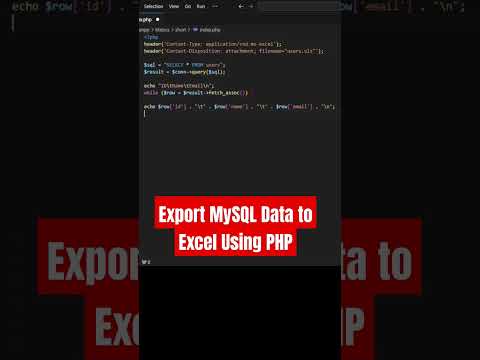 Export MySQL Data to Excel Using PHP