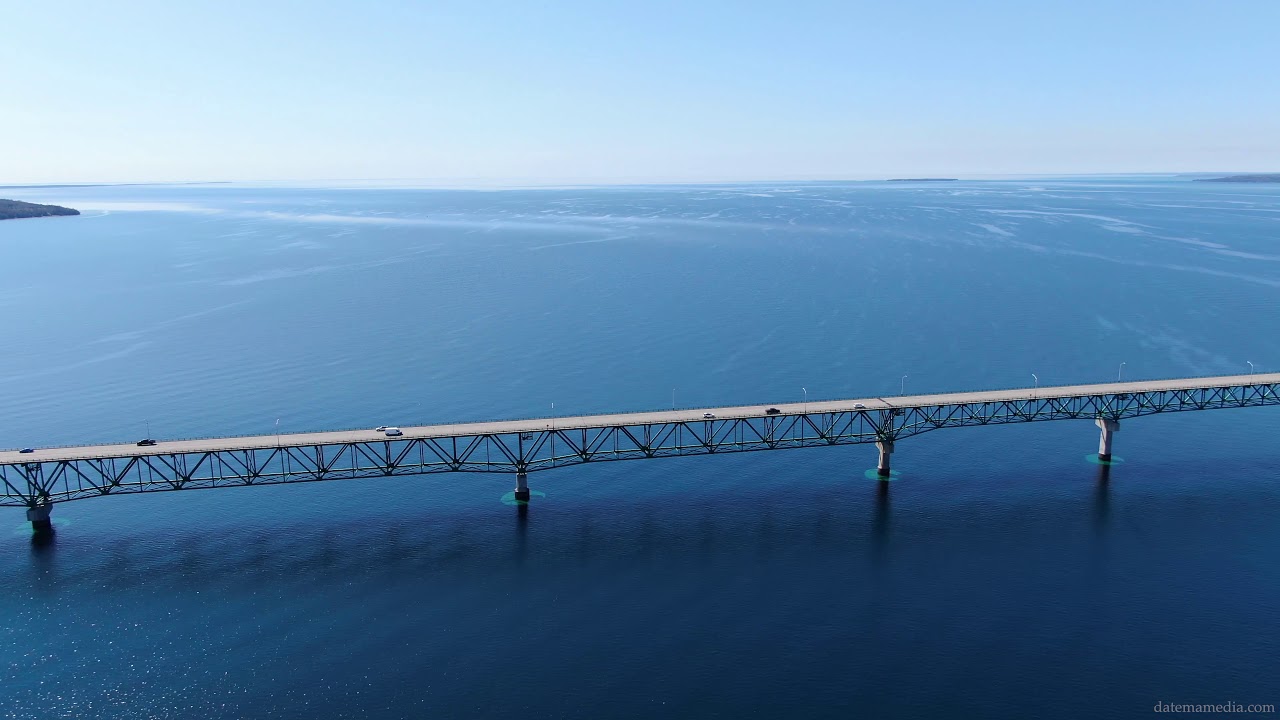 Mackinac Bridge - DJI Mavic Pro Zoom Drone Footage - 4K