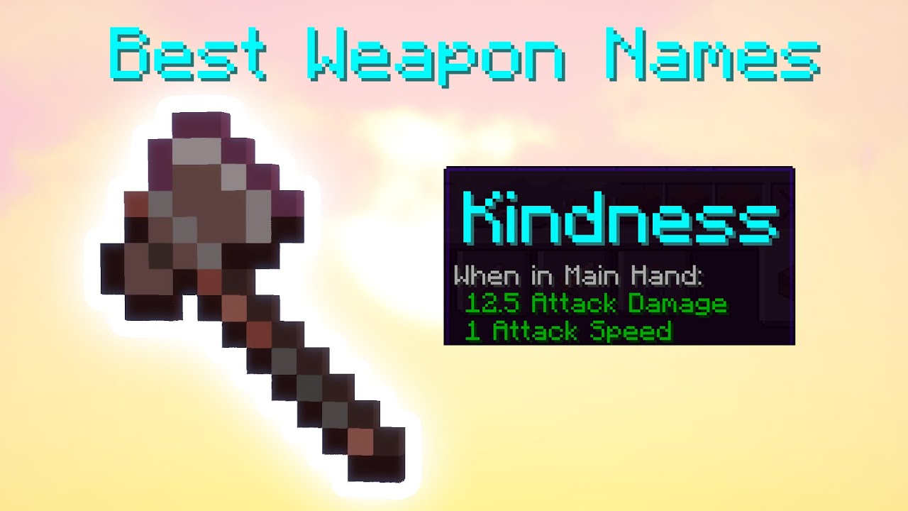 Best Weapon Names In Minecraft 1.21