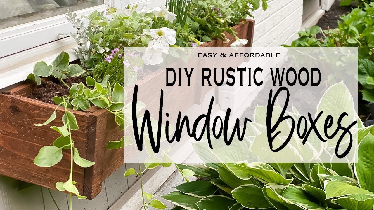 Easy and Affordable DIY Rustic Wood Window Boxes | Under $15 to make!