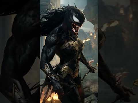 Incredible Venom Fusion with DC heroes #hybrids #aifusion #venomfusion