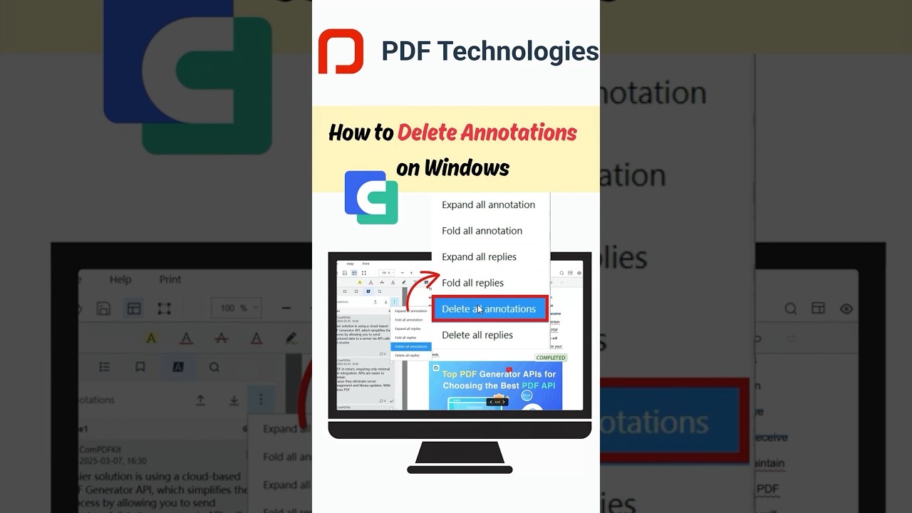 How to Remove Annotations on Windows in Seconds! 🔥 | Easy & Fast | ComPDFKit #pdf #windows