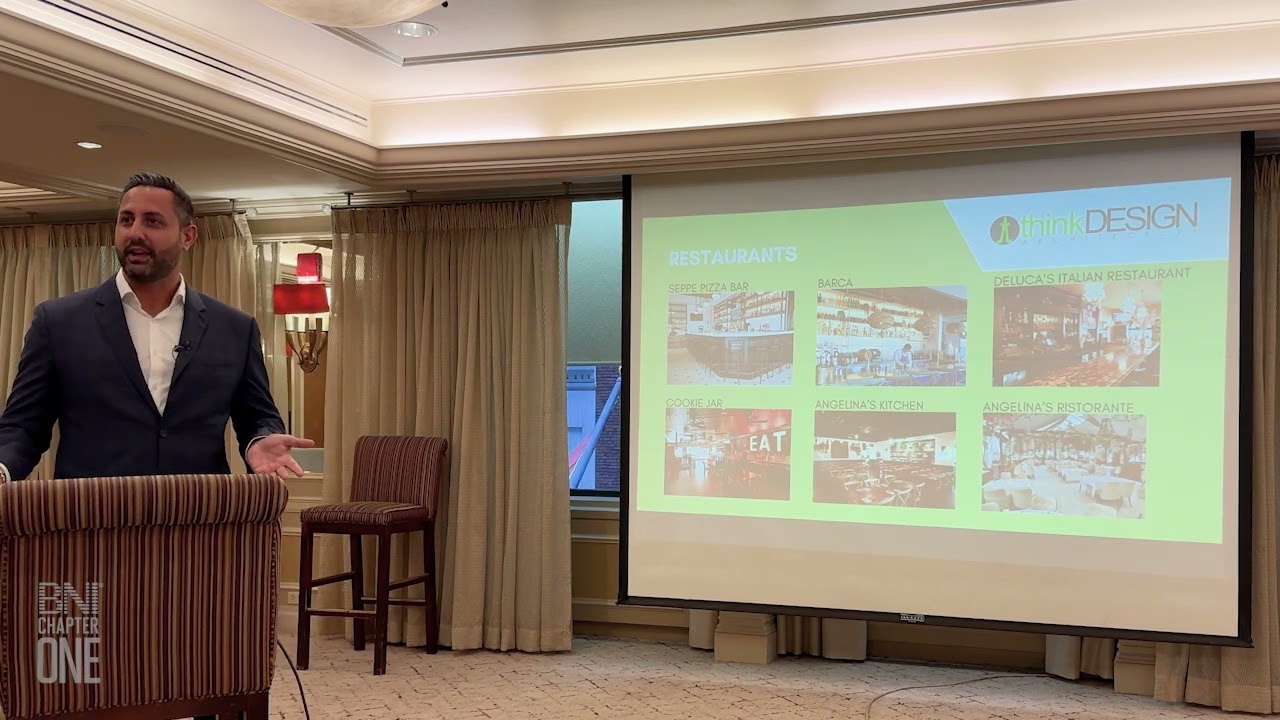 Architect Dominick Ciccarelli presents to BNI