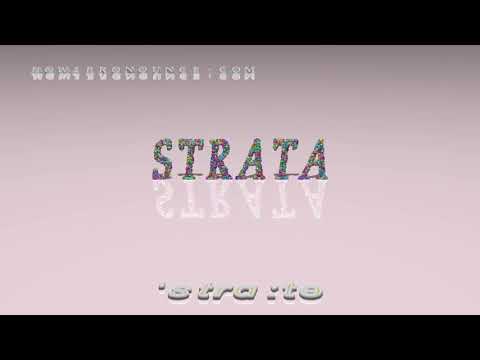strata - pronunciation