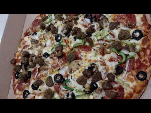 Crunchy Thin Crust Dominos Extravaganza Feast Pizza