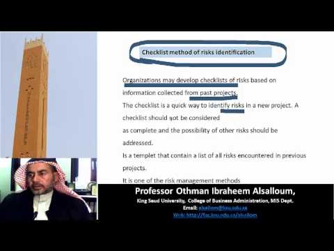 What is checklist method of risks identification?