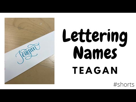 Lettering names || Teagan #shorts