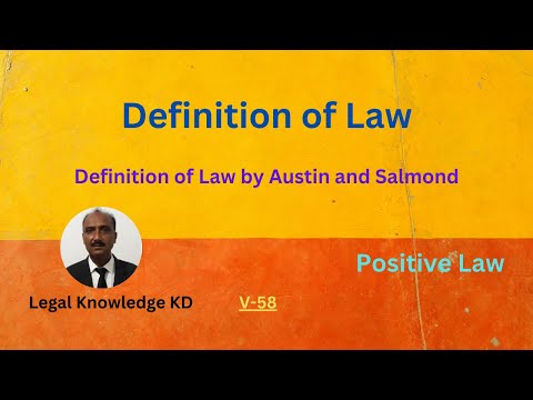 Definition of Law / Definition of Law by Austin / Definition of Law by Salmond / What is Law