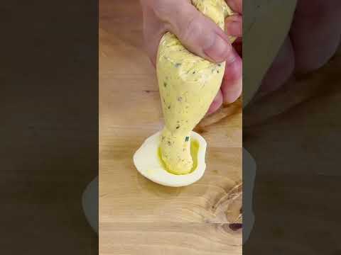 NO-MESS Deviled Eggs with This Hack! #shorts