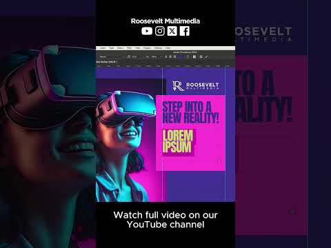 Social media post design in Photoshop - TechFest VR flyer #socialmedia #flyerdesign #photoshop