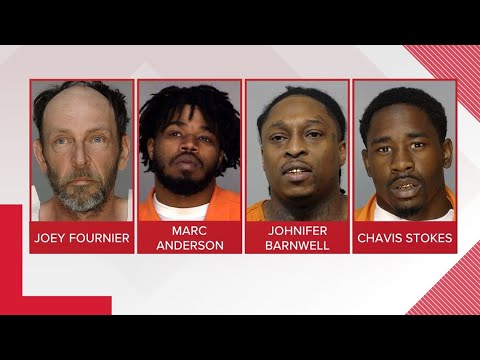 Bibb County, Georgia inmates Joey Fournier, Johnifer Barnwell, Chavis ...