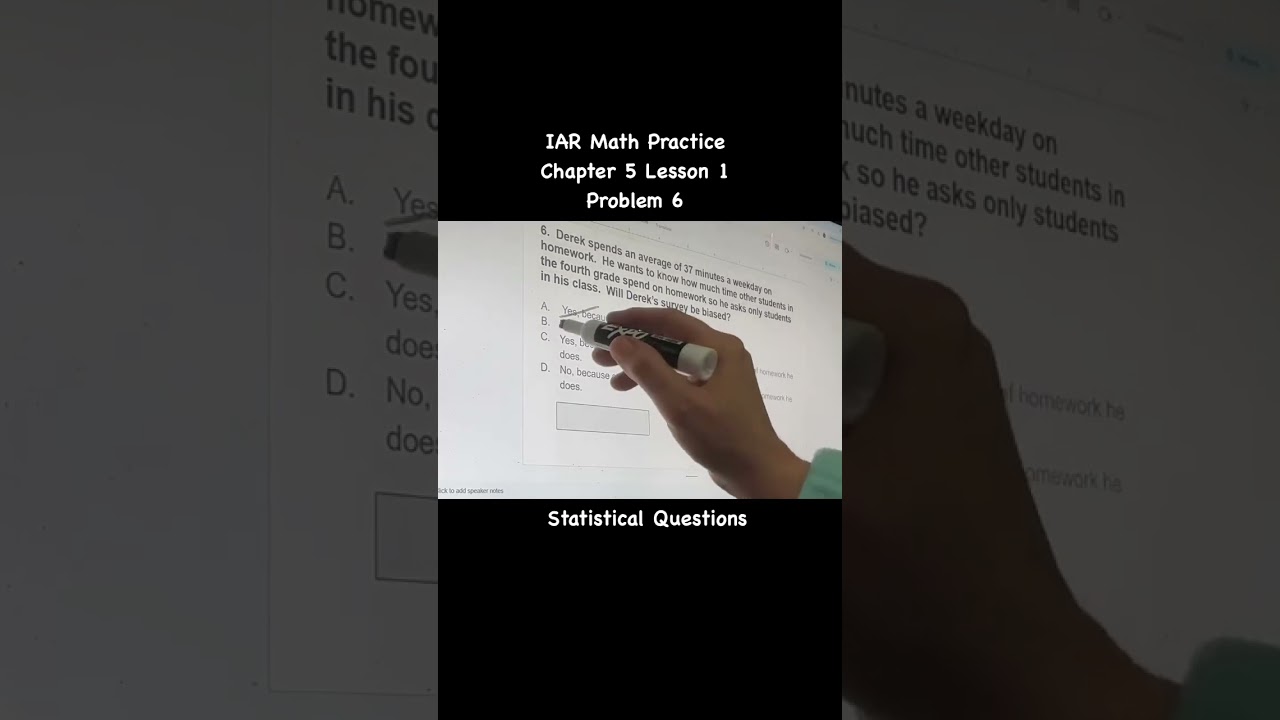 Statistical Questions Problem 6 #mathteacher #mathtutor #mathcourse #mathshorts #statistics