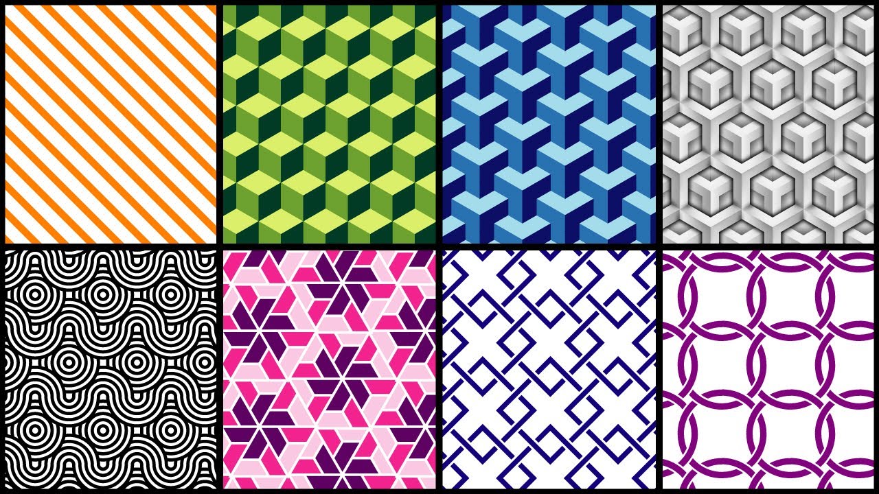 8 Seamless Patterns in Adobe Illustrator