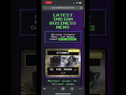 India’s Finance News, But Make It Cats | PurrsonalFinance.com Walkthrough #cat #finance #catfinance