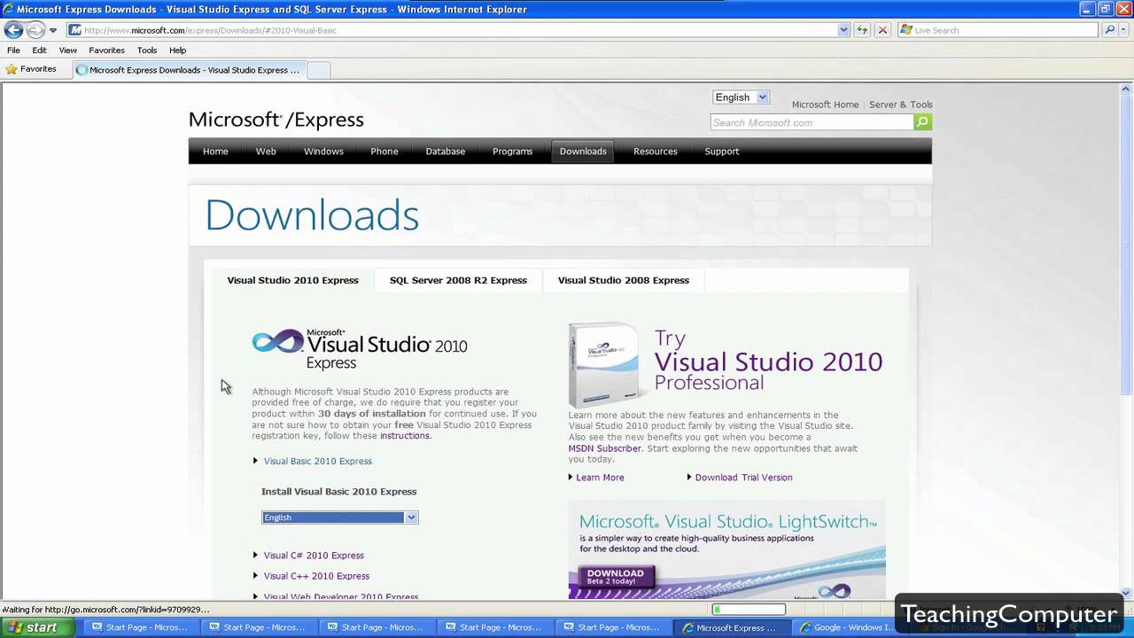 VB.NET Tutorial #1 - How to Download & Install (Visual Basic.NET)
