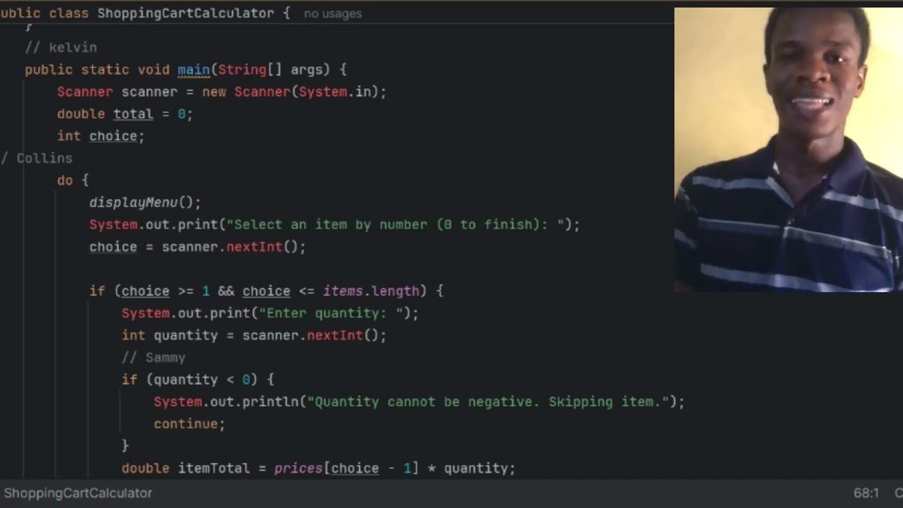 Java Shopping Cart calculator - Java program by Group 7