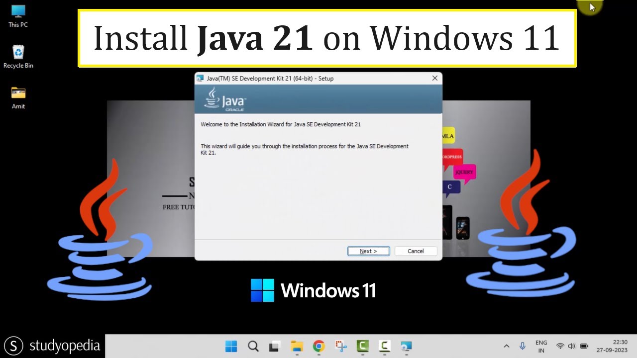 How to install Java 21 on Windows 11 | Studyopedia