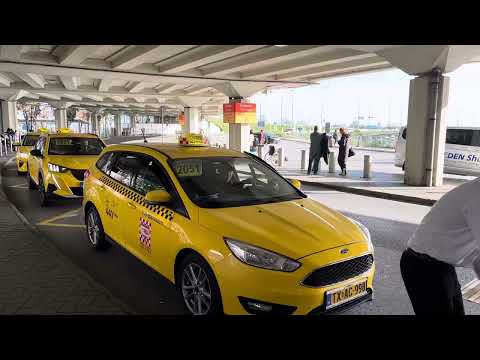 Taxi at Budapest airport terminal 2