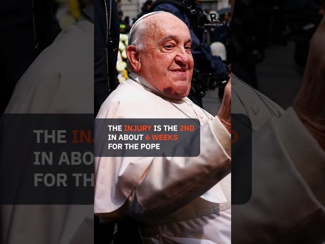 Pope Francis using sling after injuring forearm in fall