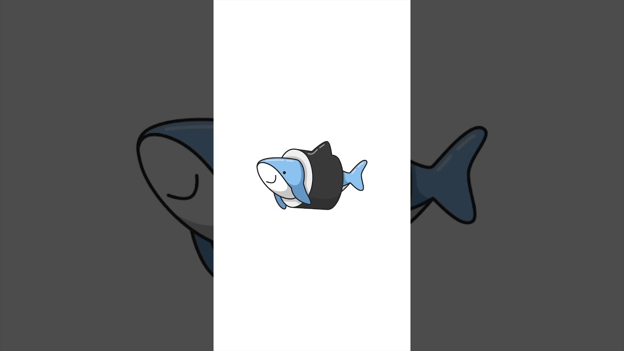 Shark sushi design process ..#illustration #character #designs #cute #mascot #shark #sushi