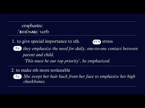 emphasize word meaning and example.