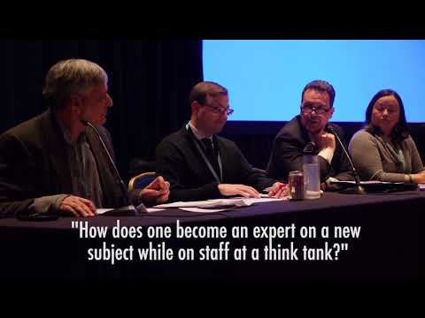 How does one become an expert on a new subject while on staff at a think tank?