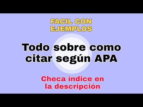 ¿Como citar en formato APA? + EJEMPLOS.