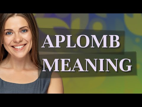 Aplomb | meaning of Aplomb