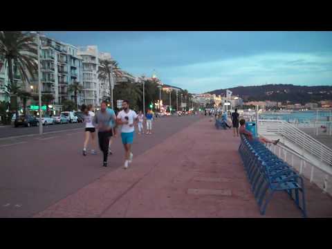 Visiting a Beach next to the Tyrrhenian Sea in Nice(near Cannes), France, June 13, 2014
