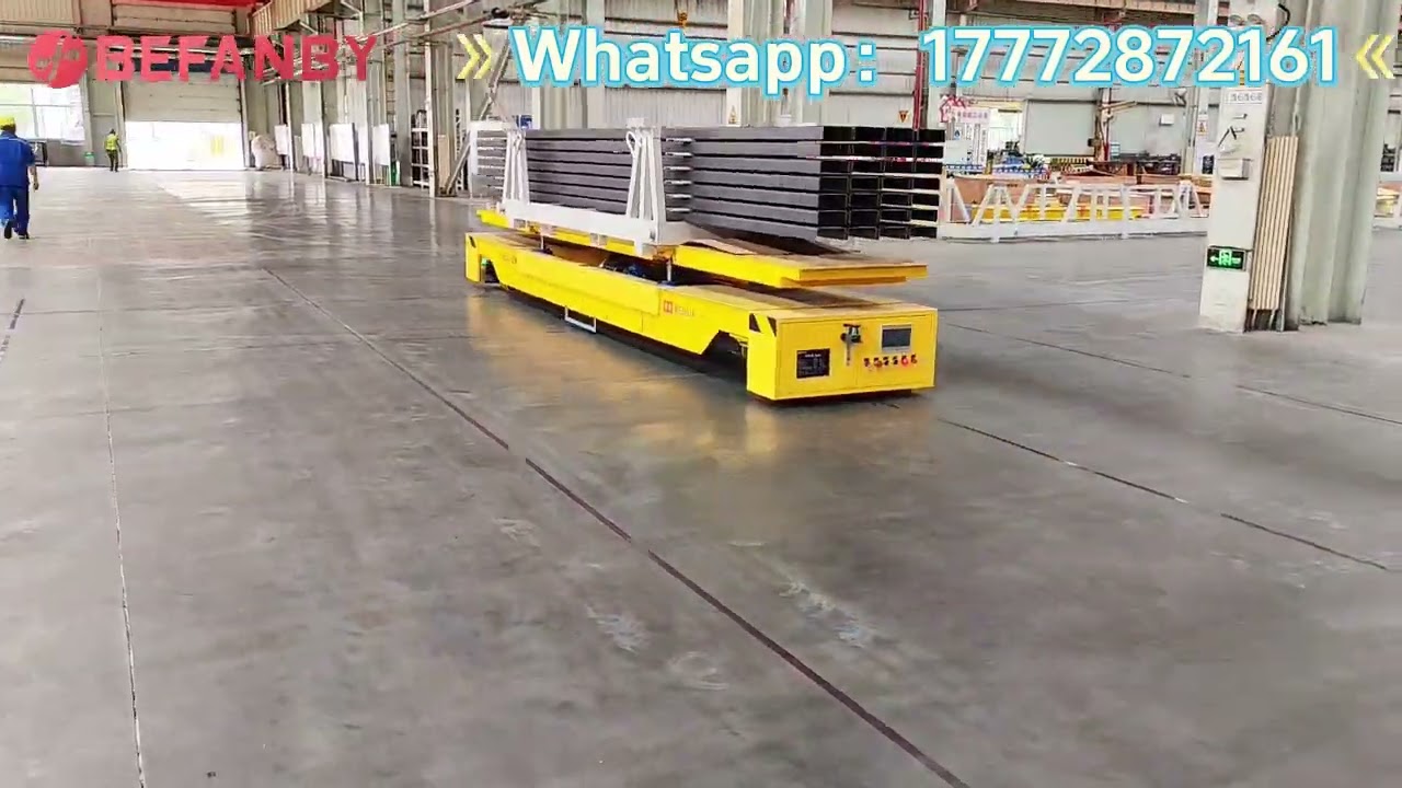 Customized Railless Transfer Trolley,Heavy Duty Battery Automatic Guided Vehicle