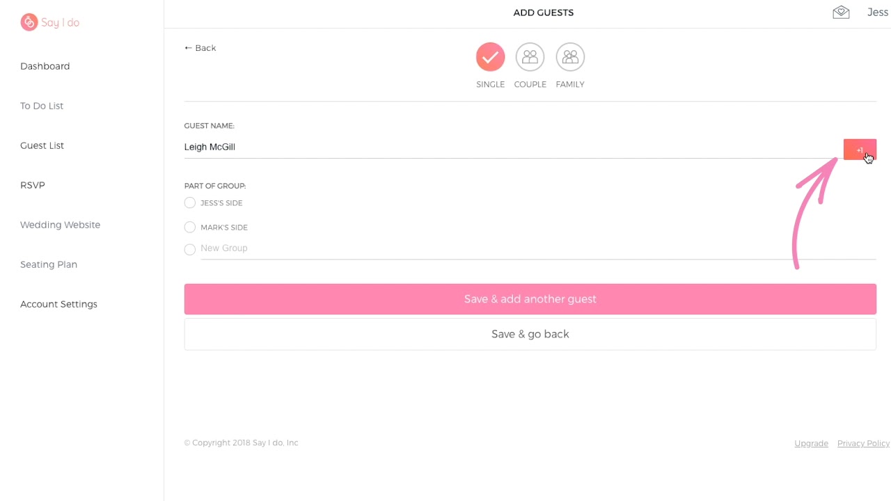 Say I do Guest list tutorial
