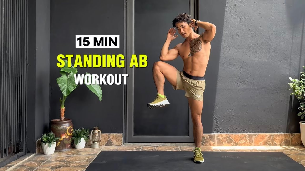 Try This 15 Min STANDING ABS Workout |  2 in 1 AB & HIIT Workout Routine - No Equipment