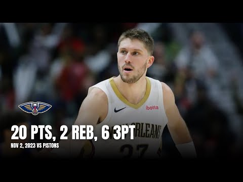 Matt Ryan (20 PTS, 2 REB, 6 3PT) Pelicans Highlights vs Pistons: All Possessions (11/2/23)
