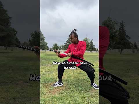 How to Sheath your KATANA Anime Style! #shorts #katana #fikshun #howto