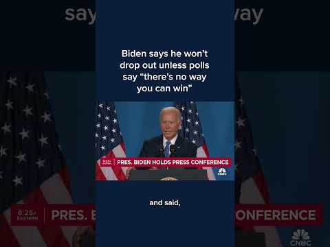 Biden says he won't drop out unless polls say "there's no way you can win"