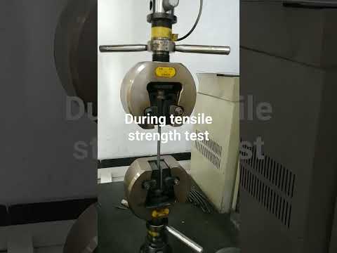 During tensile strength test