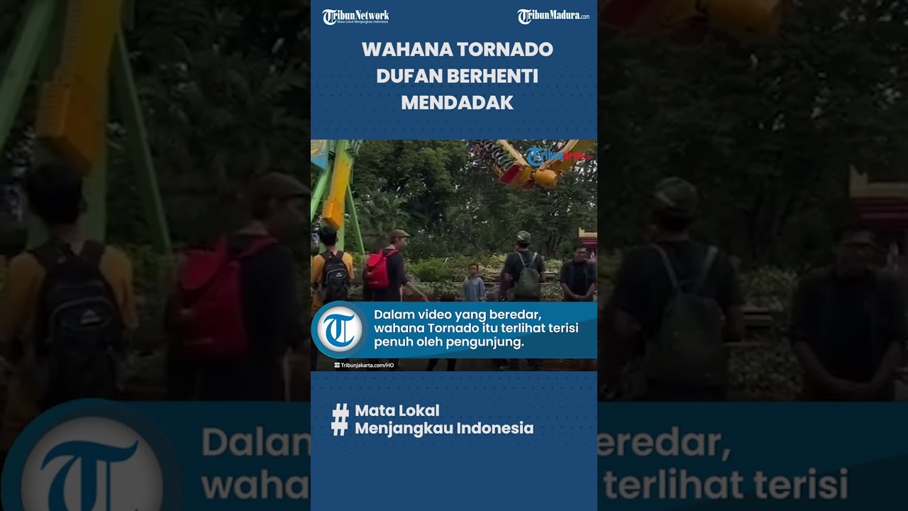 Viral Video Wahana Tornado Dufan Berhenti Mendadak, Bikin Pengunjung Jadi Panik - Tribun Video