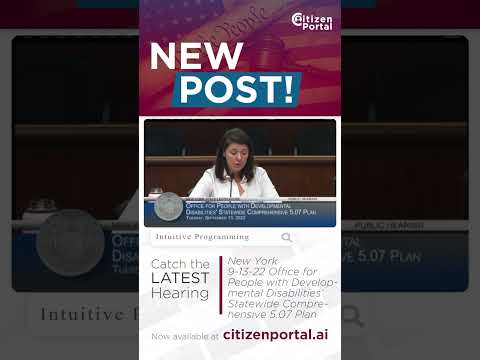 New York | 9-13-22 Office for People with Developmental Disabilities’ Statewide Comprehensive