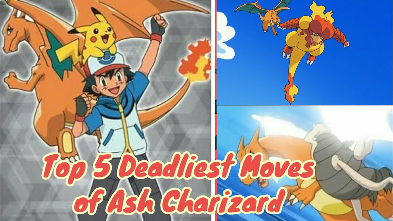 Top 5 Deadliest Moves of Ash Charizard|| Not seen ever