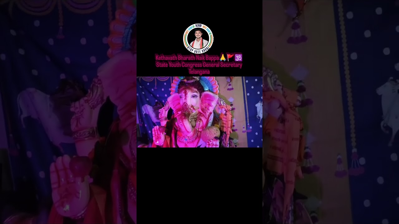 State Youth Congress General Secretary Telangana Kethavath Bharath Naik Ganapathi🚩🙏🕉️ #ganapathi