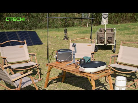 The CTECHi GT200 LiFePO4 Portable Power Station Powering Camping