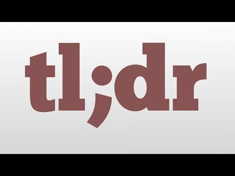 tl;dr meaning and pronunciation