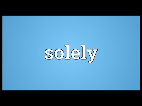 Solely Meaning