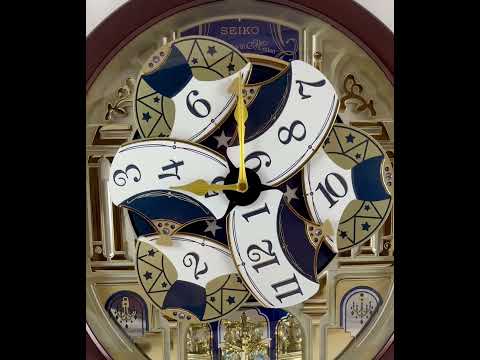 Seiko Melodies in Motion Musical Wall Clock QXM541BRH Plays Beatles Songs Plus