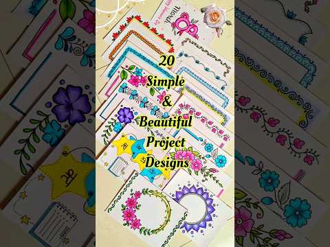 😲😍Don't Miss💕🫠20 Beautiful Border Designs🎉😍 Project Work Designs #viral #shorts