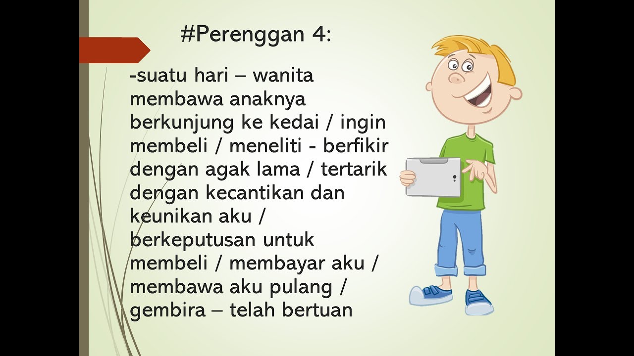 Karangan Jenis Autobiografi: Aku Sebuah Tablet [PENJELASAN DALAM MANDARIN]