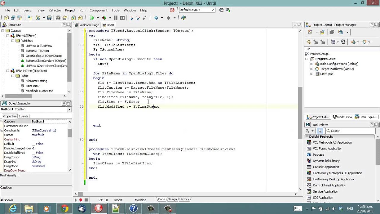 Delphi Programming Tutorial #88 - OnCreateItemClass