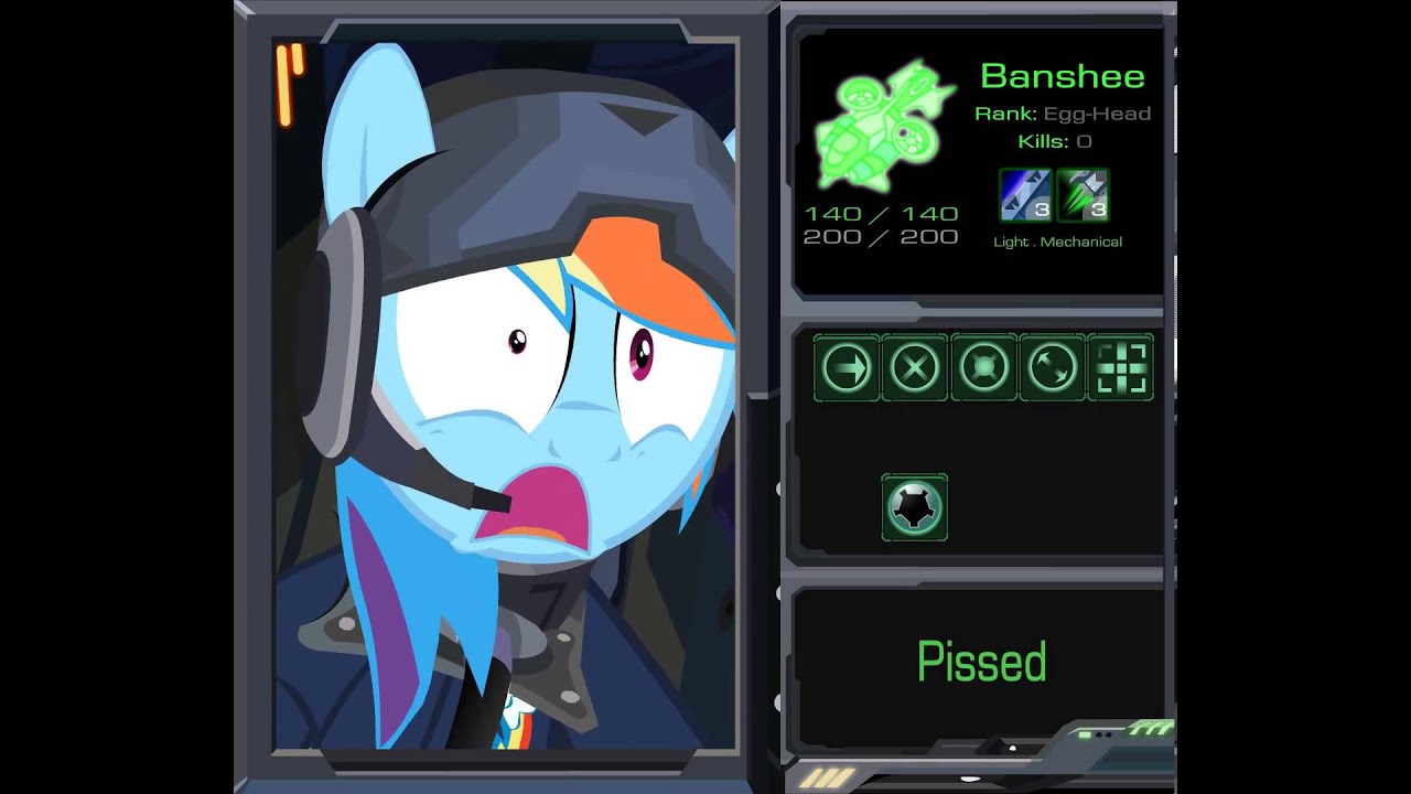 Rainbow Dash, Terran Banshee Portrait - Remastered