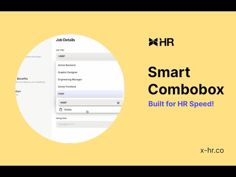 Smart ComboBox - Built for HR Speed.