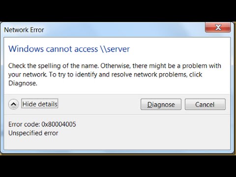 FIX: Windows cannot access "sharedpath" Error code: 0x80004005